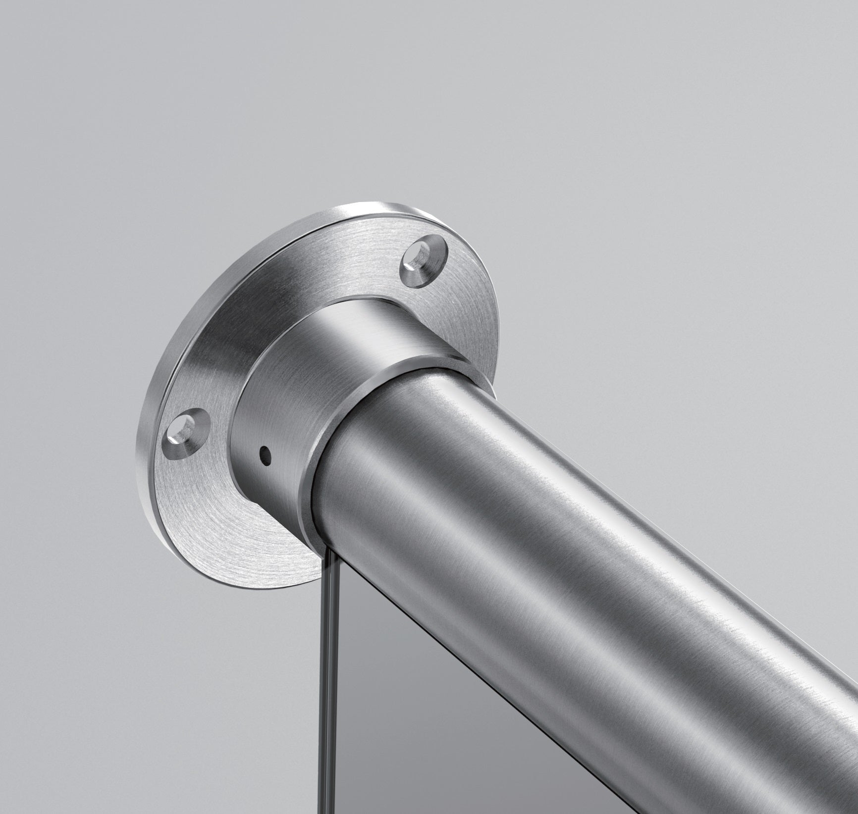 Стенен фланец за ръкохватка ф42,4х1,5мм. с канал за стъкло или LED от ...